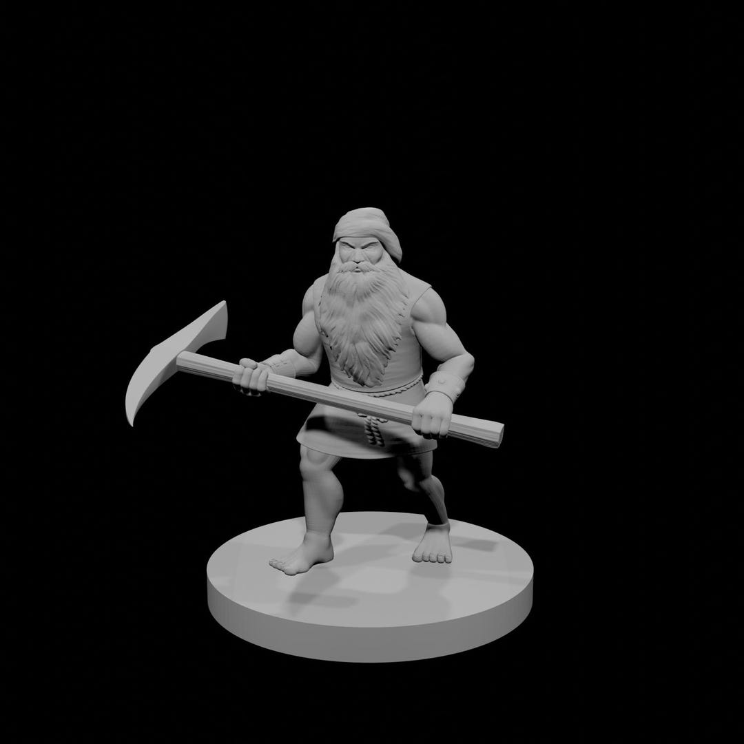 Dwarf Miner Miniature: Tabletop RPG Figure (unpainted 28mm) - Etsy