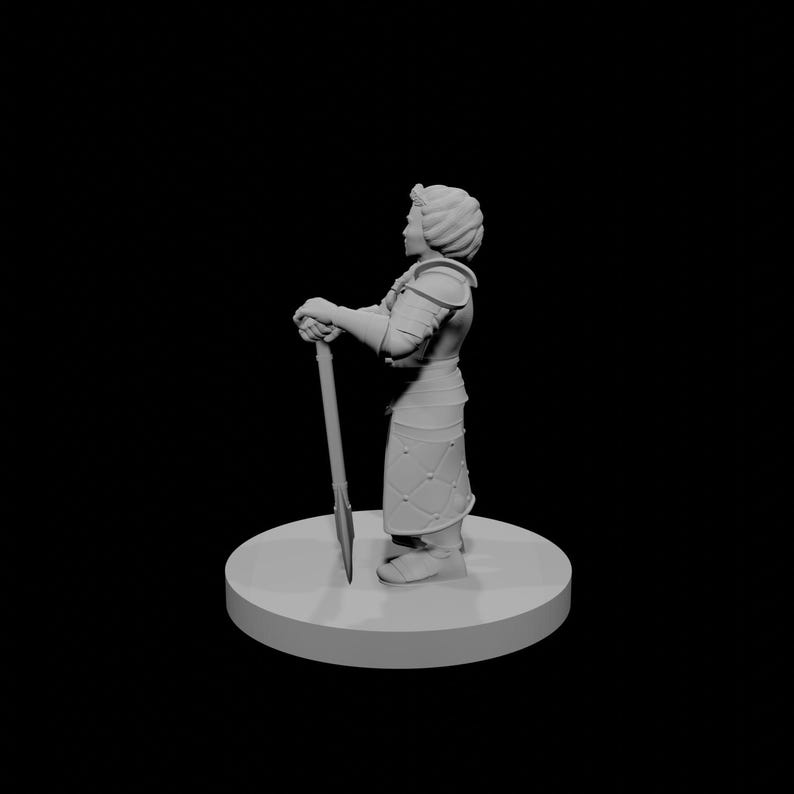 Dwarf Female Paladin Miniature - Detailed 3D Printed RPG Figure - Etsy