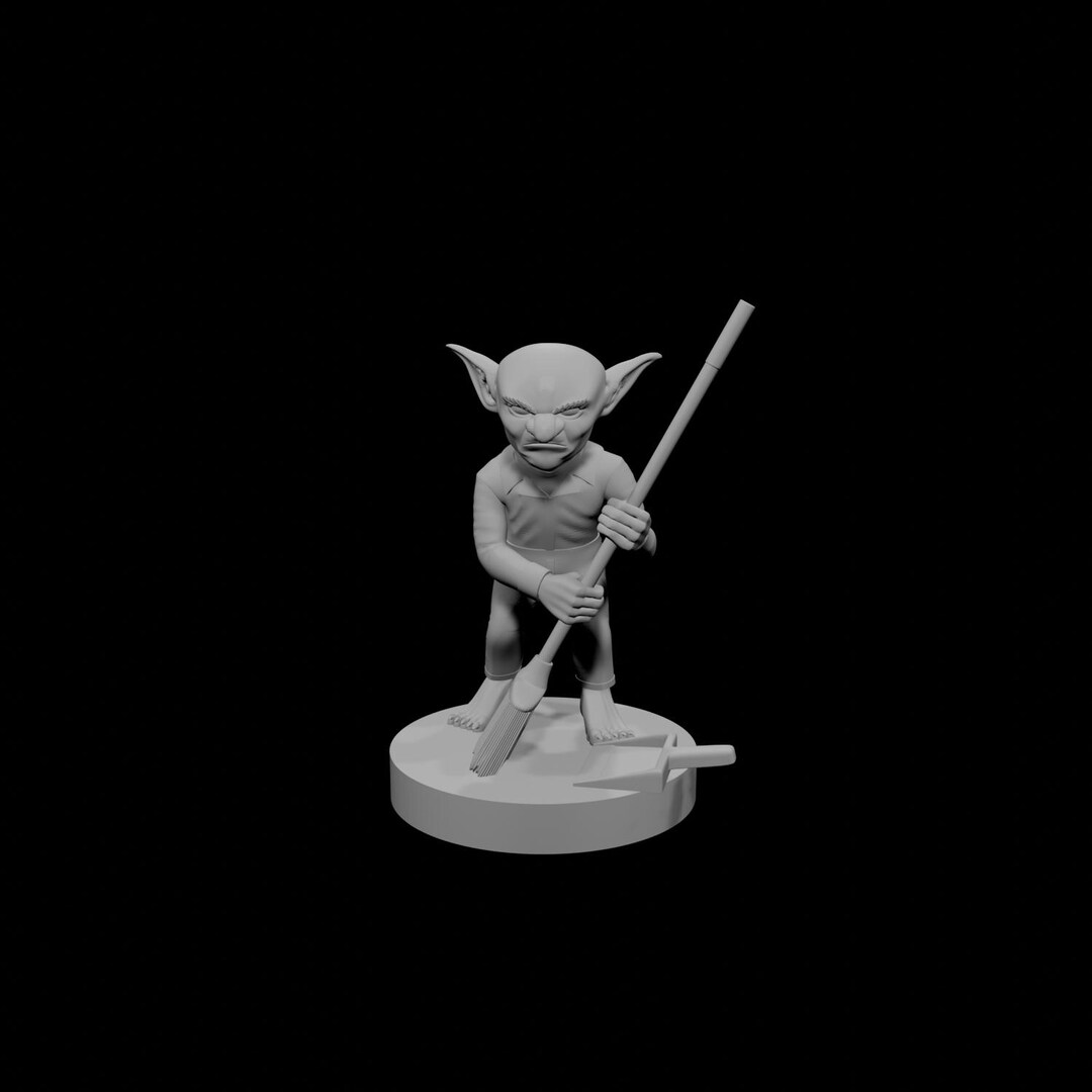 Goblin Janitor Miniature - Unpainted 28mm RPG Figure - Etsy