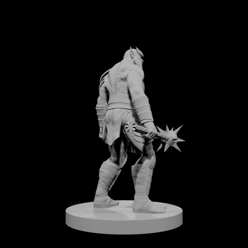 Bugbear Barbarian Miniature: Fantasy RPG Figure (unpainted Resin) - Etsy