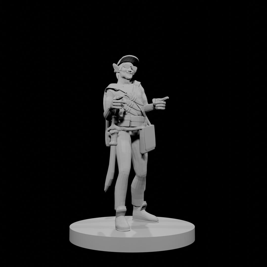 Swag Elf Miniature: 3D Printed RPG Figure - Etsy