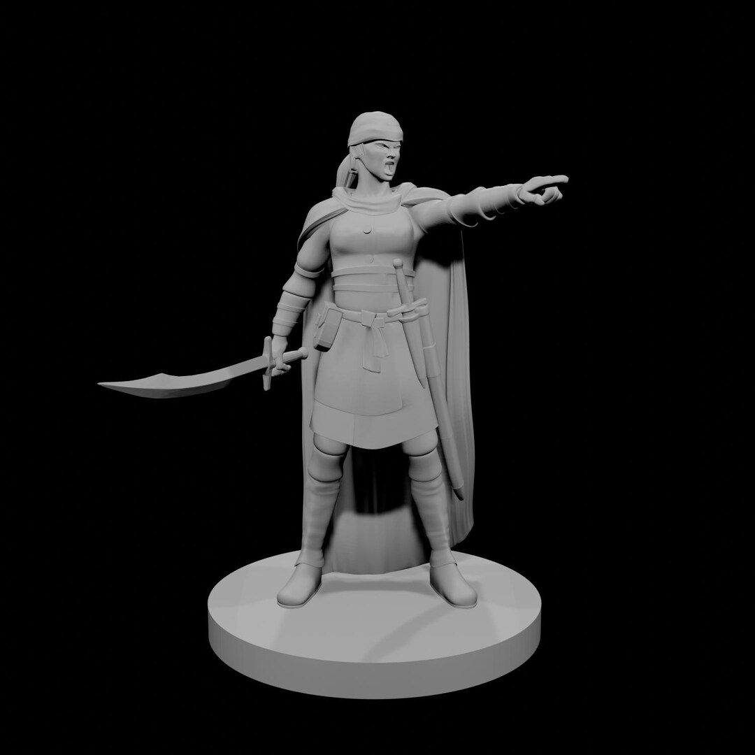 Bandit Captain Miniature: Fantasy RPG Figure (unpainted, 28mm Scale) - Etsy