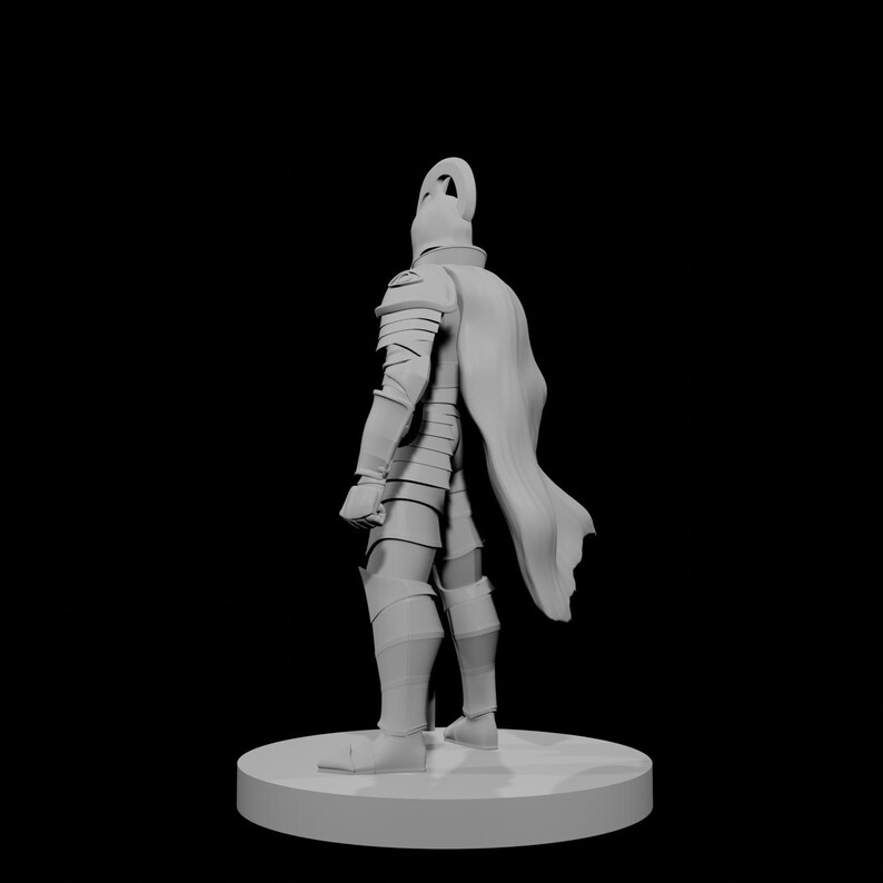 Elf Paladin Miniature - Glaive, Unpainted Tabletop Figure - Etsy