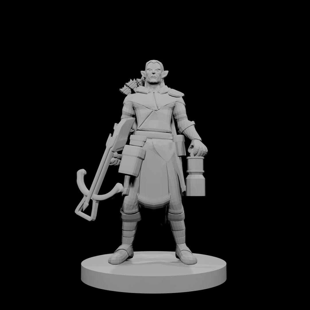 Elf Crossbow Ranger Miniature: 3D Printed, High Detail RPG Figure - Etsy