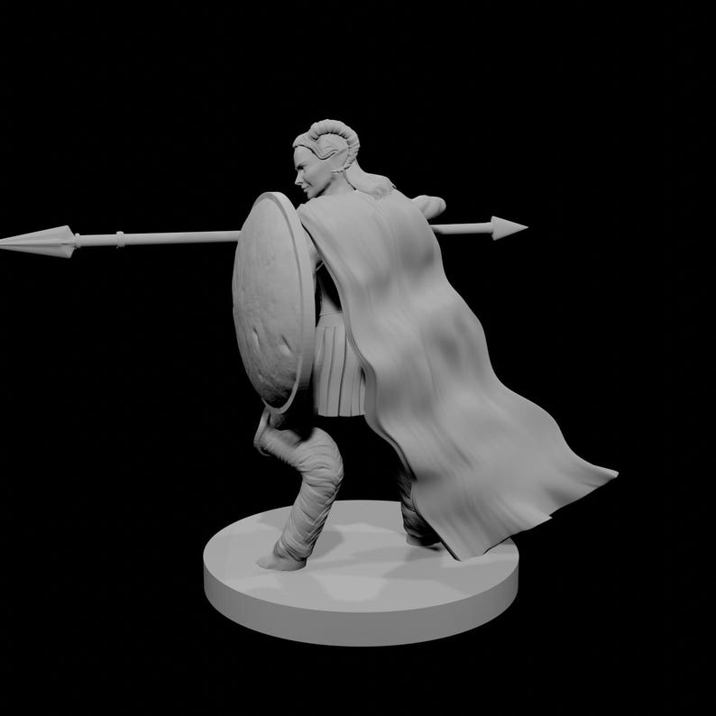 Female Satyr Hoplite Figure: 3D Printed RPG Model - Unpainted Resin - Etsy