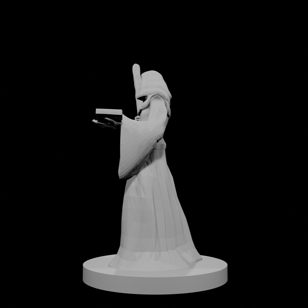 Human Wizard With Staff Miniature: 3D Printed RPG Figure - Etsy