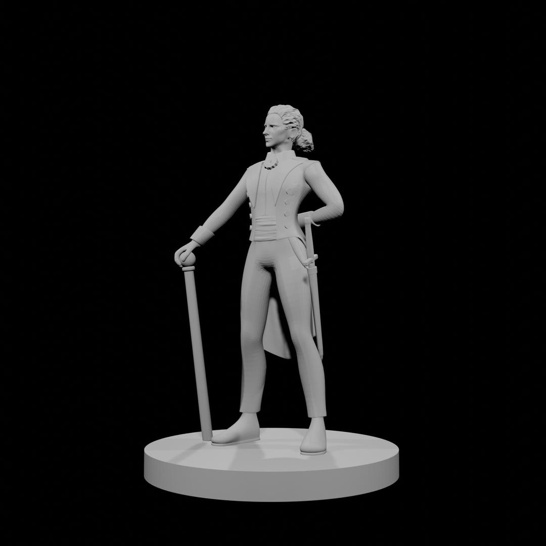 RPG Miniature: Female Butler Figure - Smooth Resin, 28-32mm Scale - Etsy