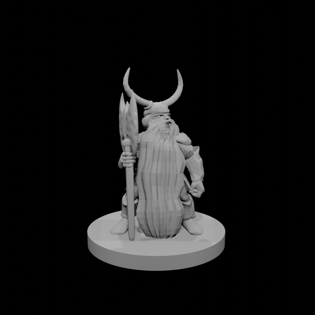 Dwarf Barbarian Miniature, Big Beard (3D Printed RPG Figure) - Etsy