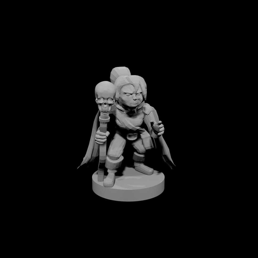 Female Halfling Warlock Miniature, 3D Printed Resin (28mm Scale) - Etsy