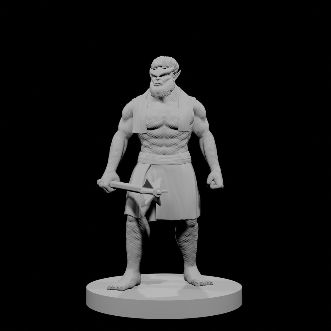 Bugbear Barbarian Miniature: Spa Day Style (28-32mm Unpainted Model) - Etsy