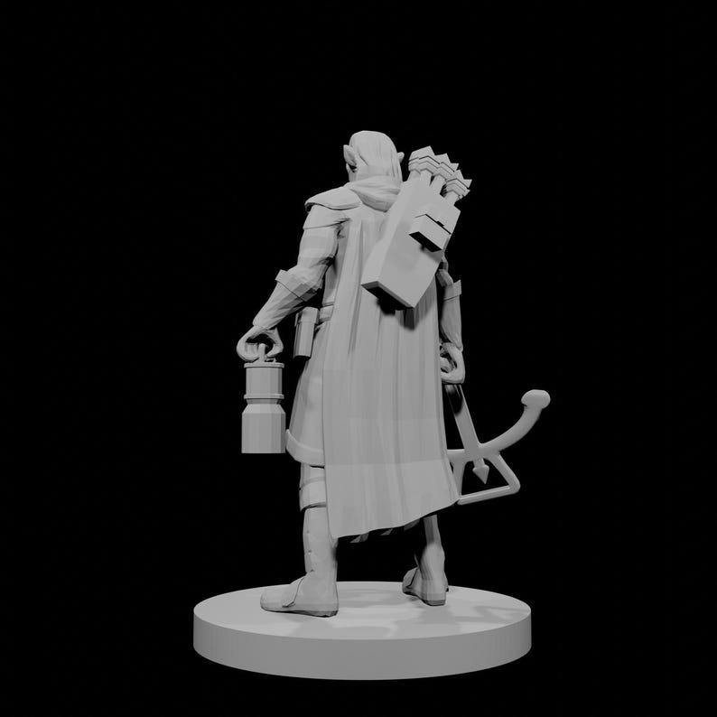 Elf Crossbow Ranger Miniature: 3D Printed, High Detail RPG Figure - Etsy