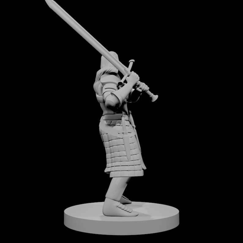 Human Fighter Miniature: Great Weapon, 28mm Scale - Unpainted Resin - Etsy