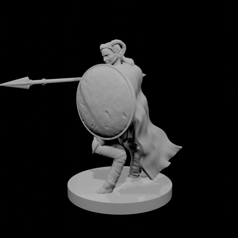Female Satyr Hoplite Figure: 3D Printed RPG Model - Unpainted Resin - Etsy