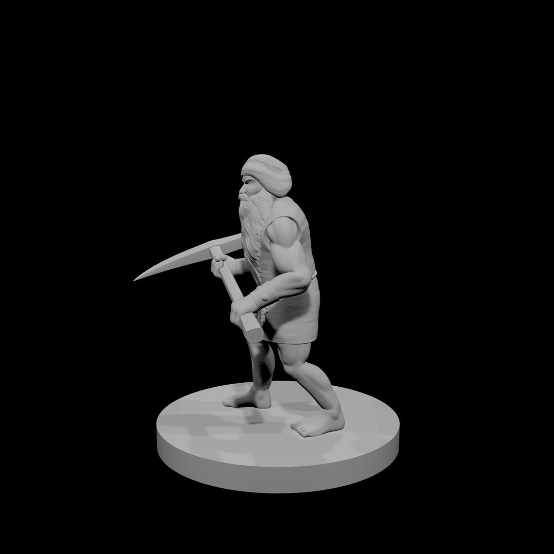 Dwarf Miner Miniature: 3D Printed RPG Figure - Etsy
