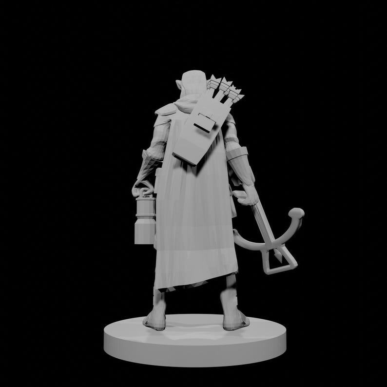 Elf Crossbow Ranger Miniature: 3D Printed, High Detail RPG Figure - Etsy