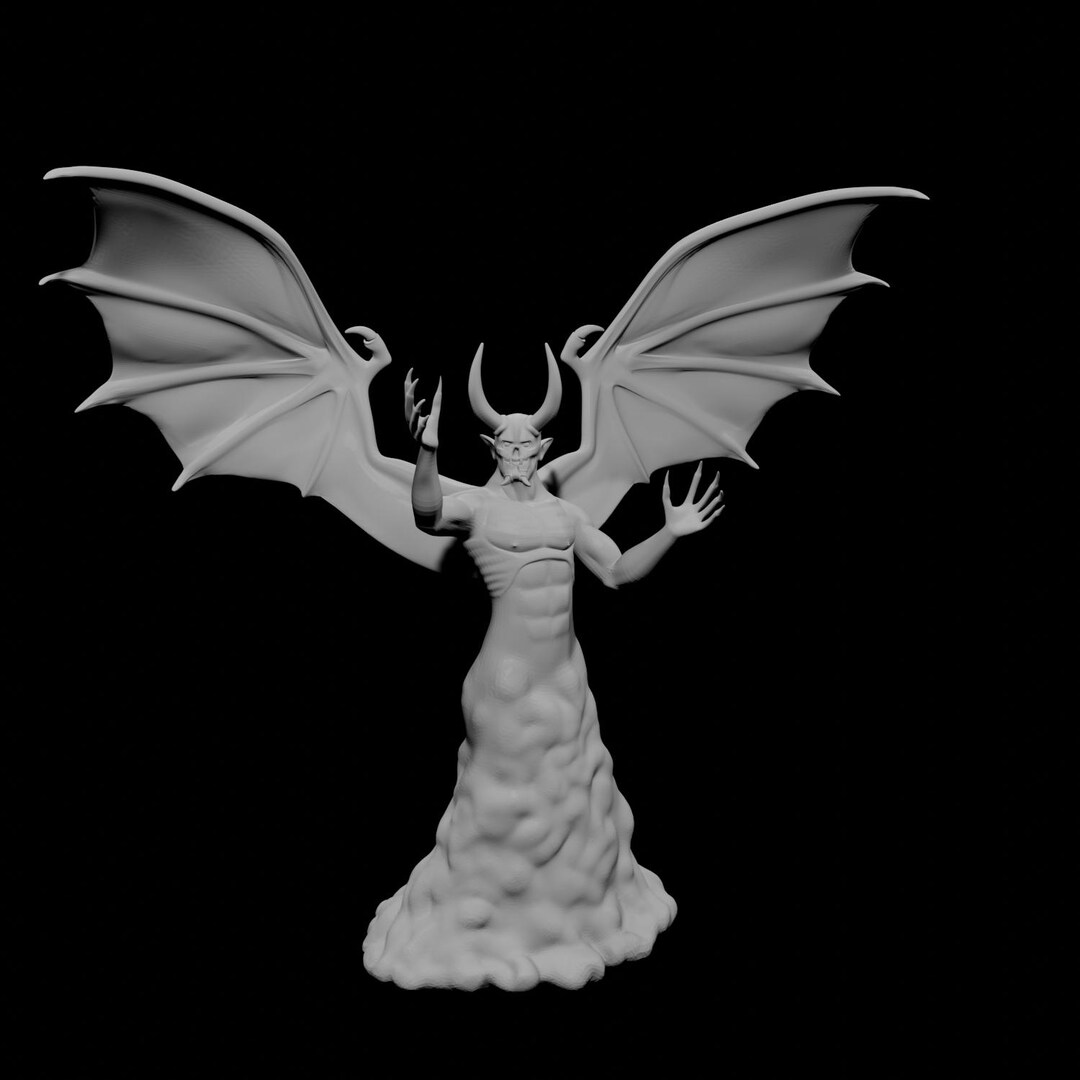 Smoke Demon Miniature: 3D Printed RPG Figure - Etsy