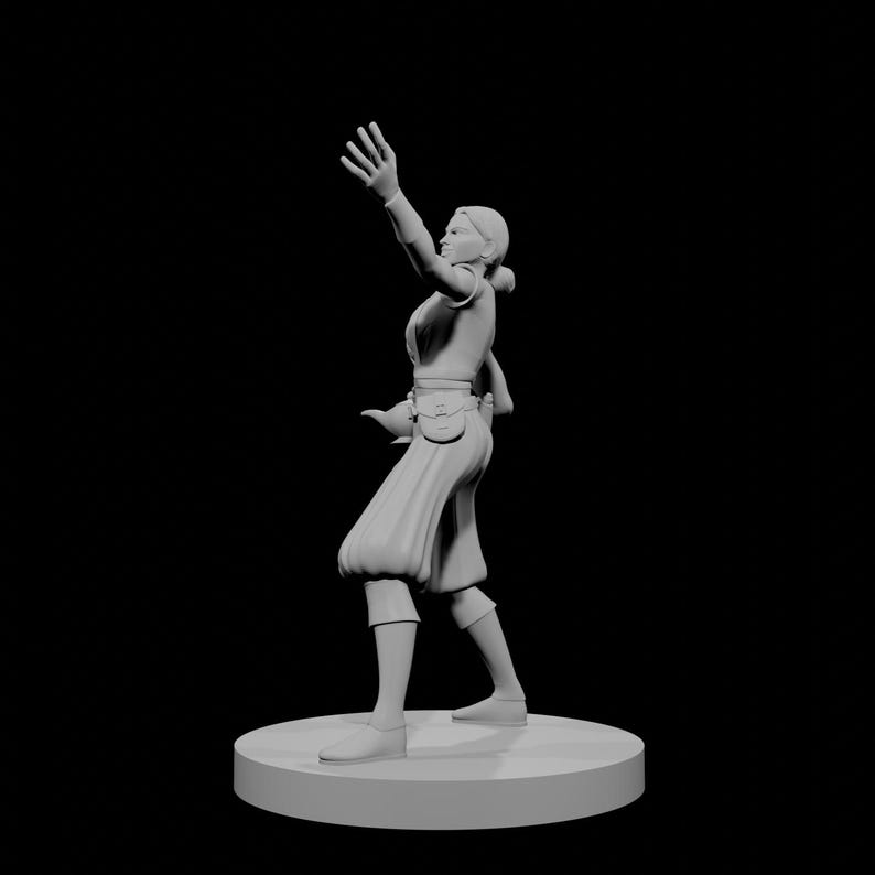 Human Female Warlock Miniature, Genie RPG Figure (unpainted 28mm) - Etsy