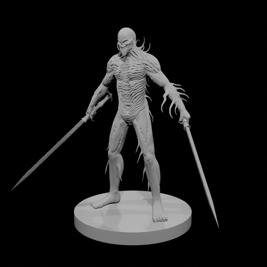 Kobold Warlock Miniature: 3D Printed RPG Figure - Unpainted Grey Resin ...