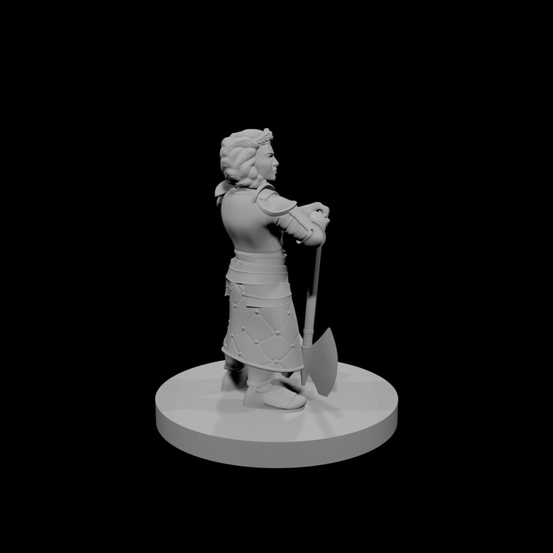 Dwarf Female Paladin Miniature - Detailed 3D Printed RPG Figure - Etsy