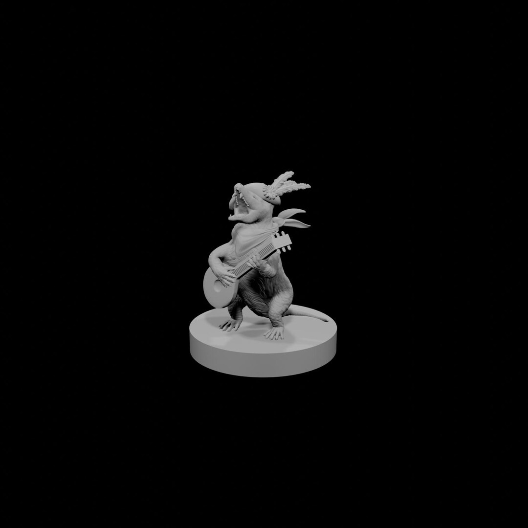Opossum Bard Miniature: Fantasy RPG Figure (unpainted Resin) - Etsy