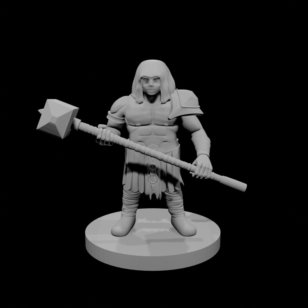 Dwarf Barbarian Miniature: Maul and Mask, 3D Printed Figure - Etsy