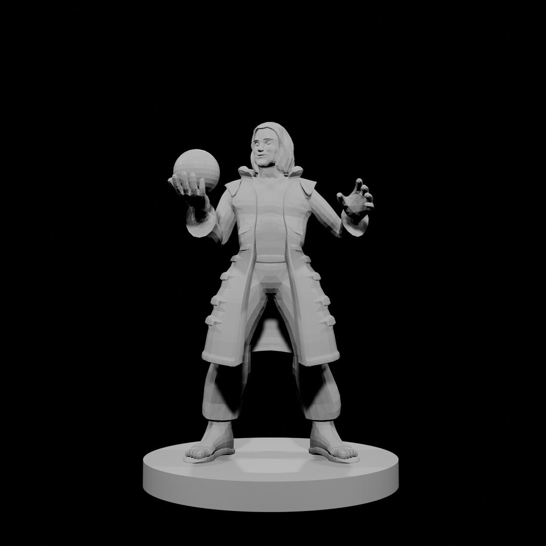 Warlock Miniature: Human Male With Orb - Unpainted RPG Model - Etsy