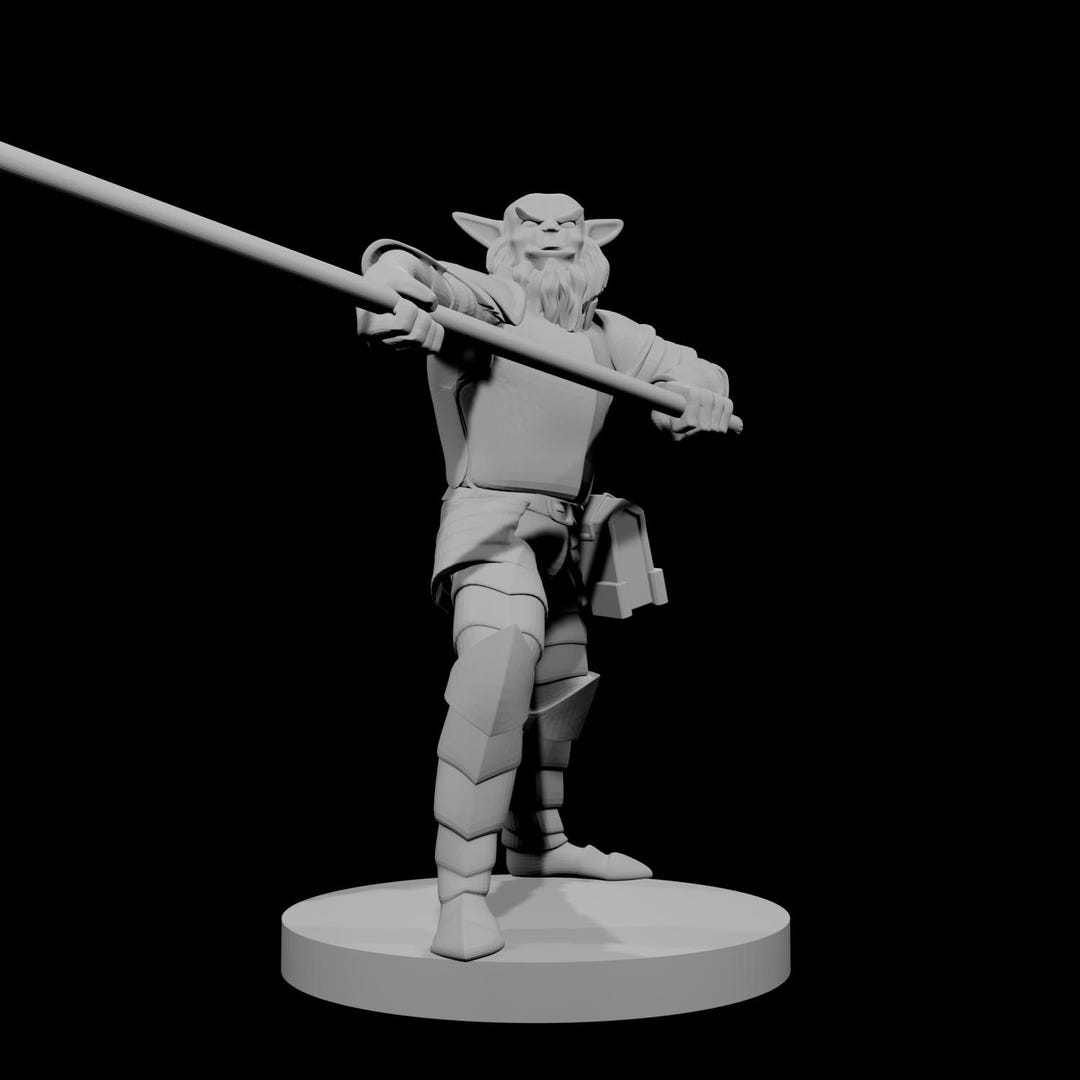 Eldritch Knight Miniature: Bugbear RPG Model (unpainted Grey Resin) - Etsy