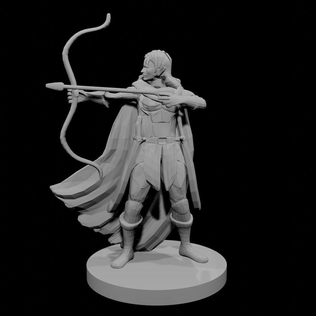 Female Archer Miniature: 3D Printed RPG Figure, Unpainted Resin - Etsy
