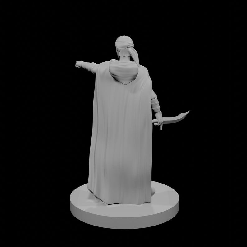 Bandit Captain Miniature: Fantasy RPG Figure (unpainted, 28mm Scale) - Etsy