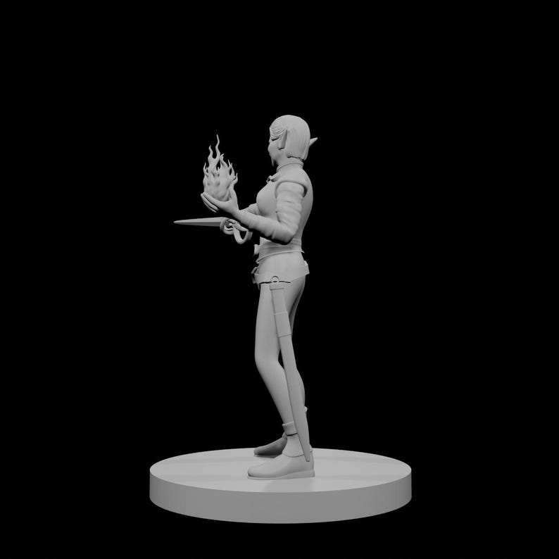 Fey Elf Warlock Miniature, Female Hexblade (3D Printed, 28mm) - Etsy UK