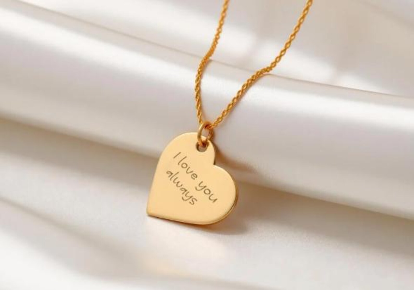 Actual Handwritten Elegant Heart Neckless - Etsy
