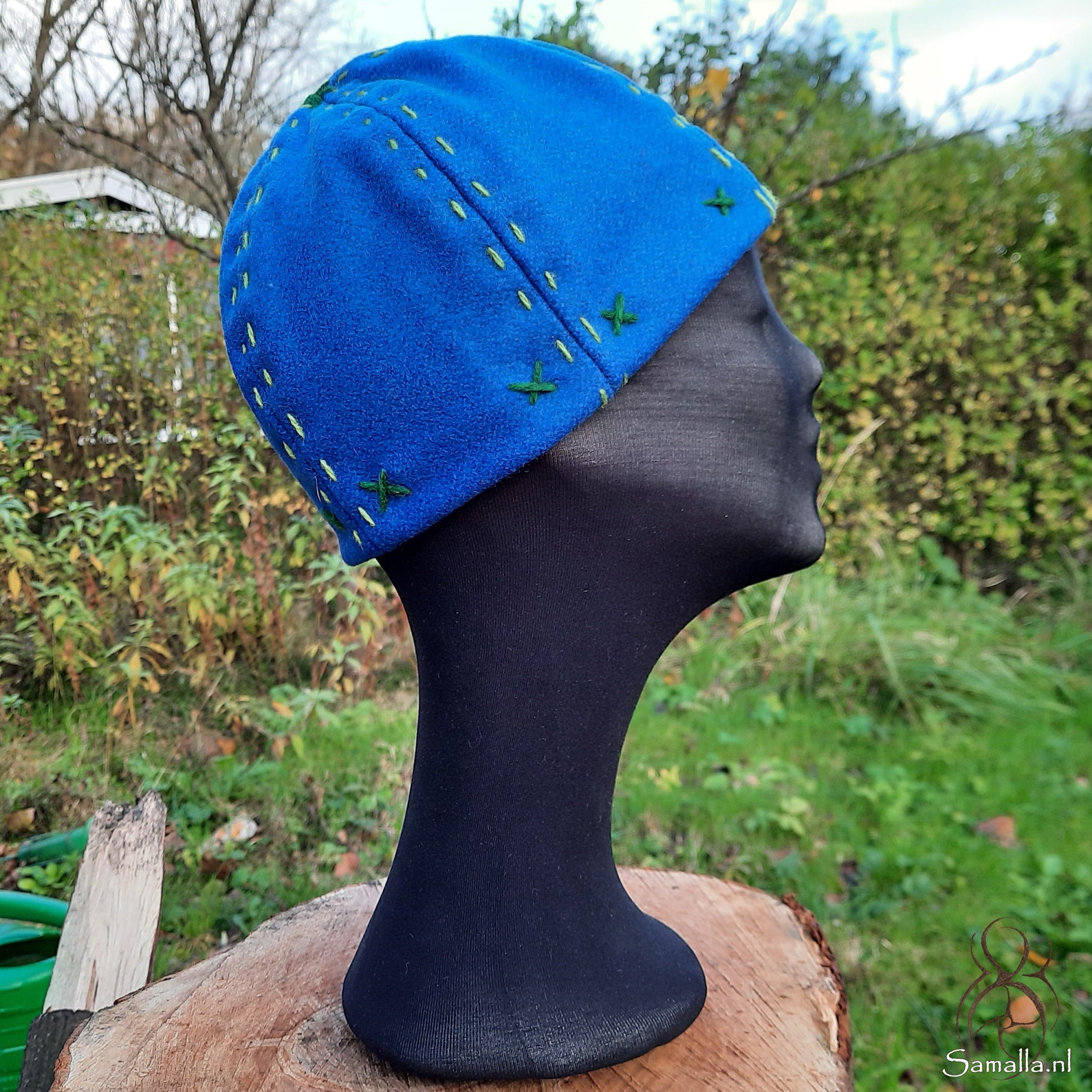 Birka Viking Hat in Wool Blue and Green Size 57cm - Etsy Sweden