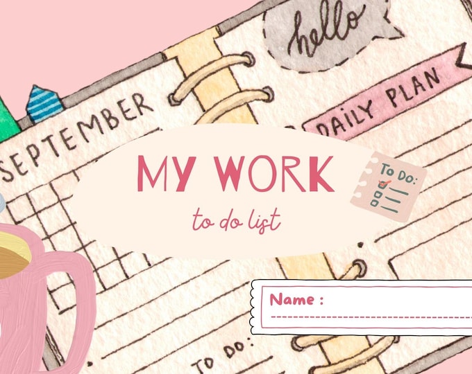 My Work to Do List Digital Download Productivity Planner - Etsy