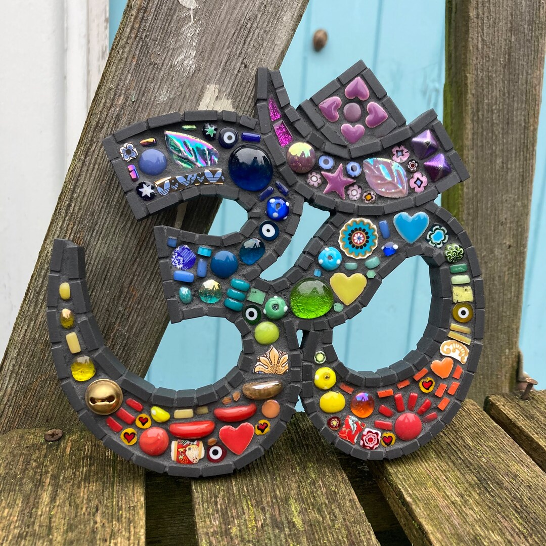 Chakra Rainbow Coloured Mosaic Om - Etsy