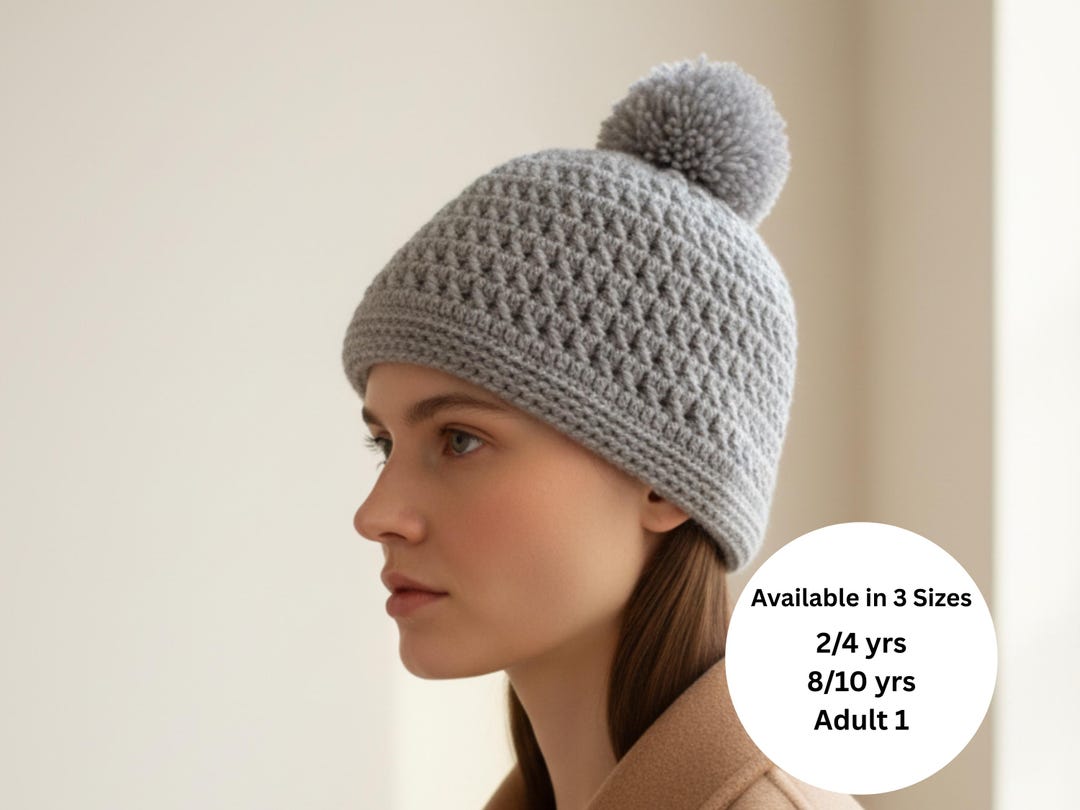 Crochet Pattern, RILEY Hat PDF, Easy Chunky Beanie Ribbing - Etsy