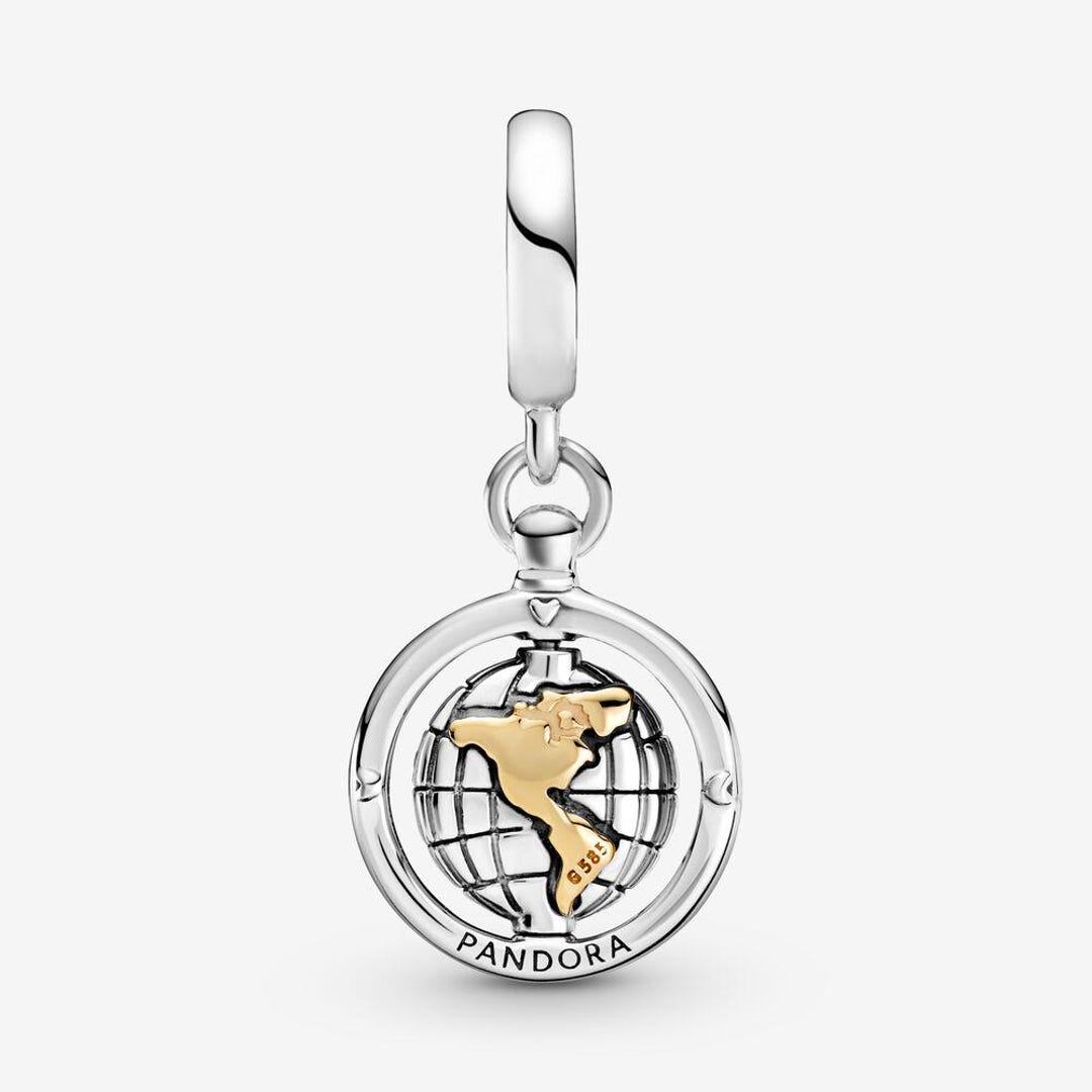Pandora Silver Silver Ale Spinning World Dangle Charm - Etsy