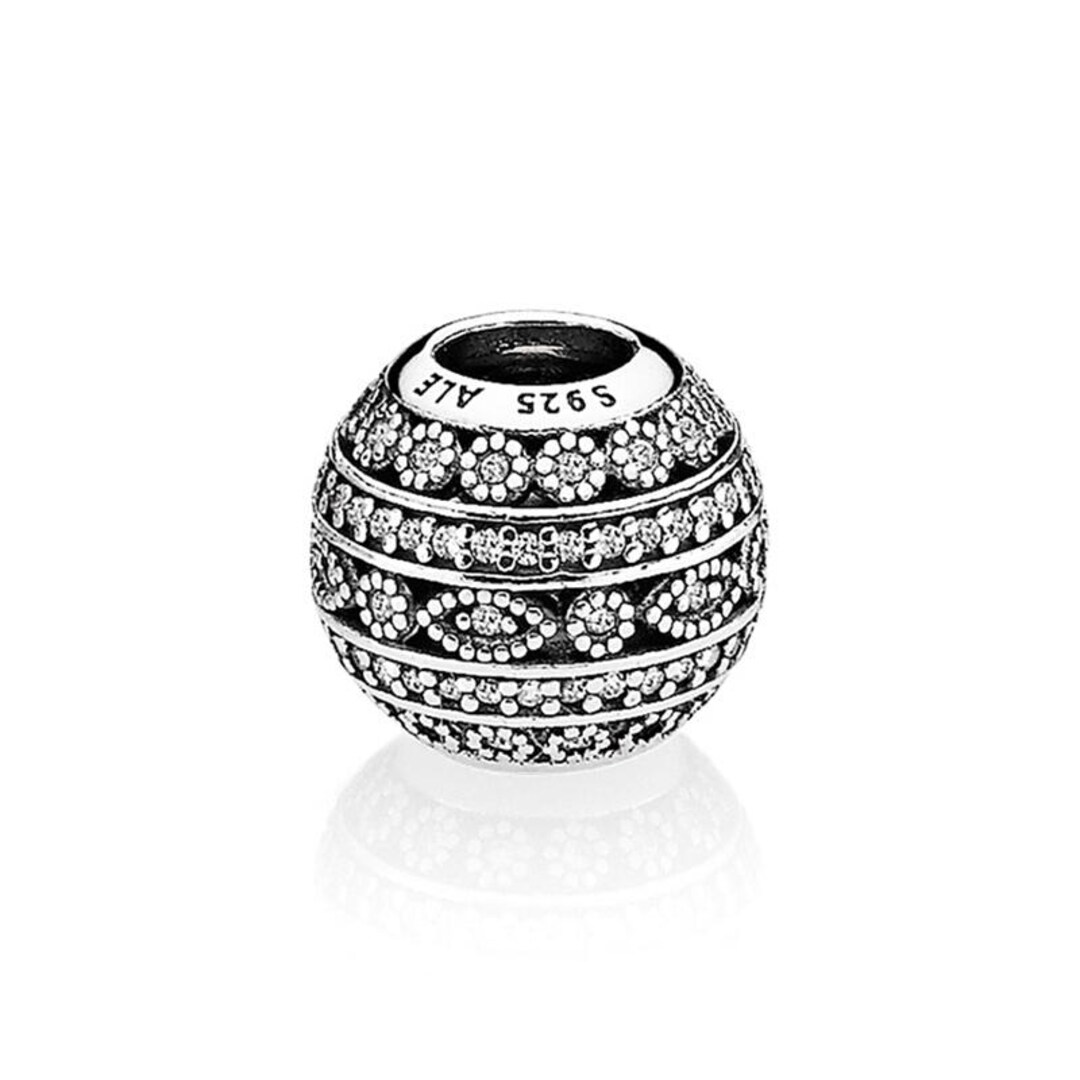 New Pandora Sterling Silver Glittering Shapes Clear Cz Bead - Etsy