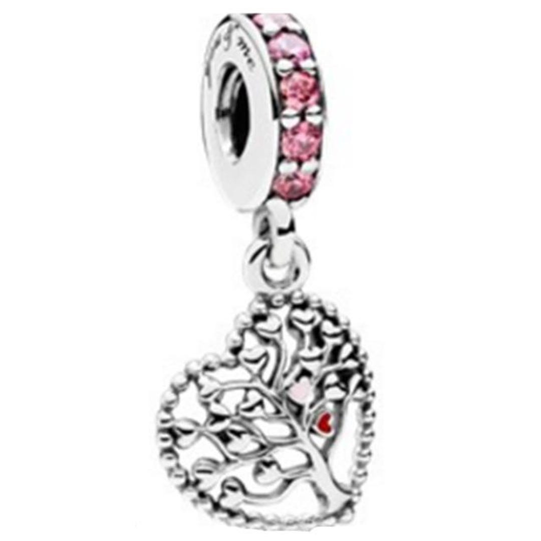 Pandora Silver Pink Family Tree Dangle Charm Ale 925 - Etsy