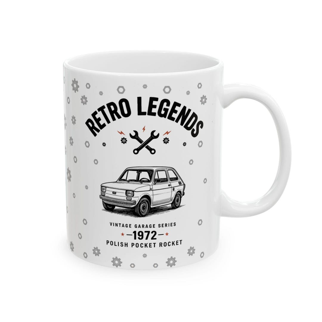 Fiat 126p Mug , Retro Polish Car, 1972 Classic Car, Vintage Auto Gift ...