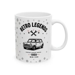 Classic Mini Cooper Mug, 1959 Vintage Car Cup, British Icon Birthday or ...