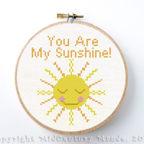 You Are My Sunshine Cross Stitch - Etsy
