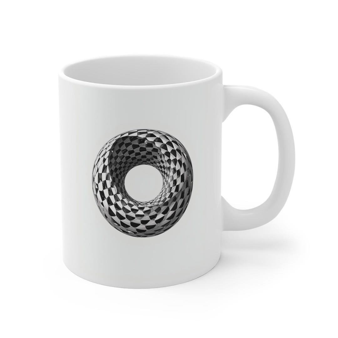 Impossible Abstract Spherical Shape Mug, Monochrome Artistic Ceramic - Etsy