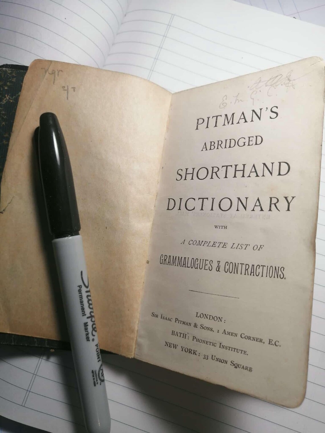 Rare Pitman's Abridged Shorthand Dictionary - Etsy