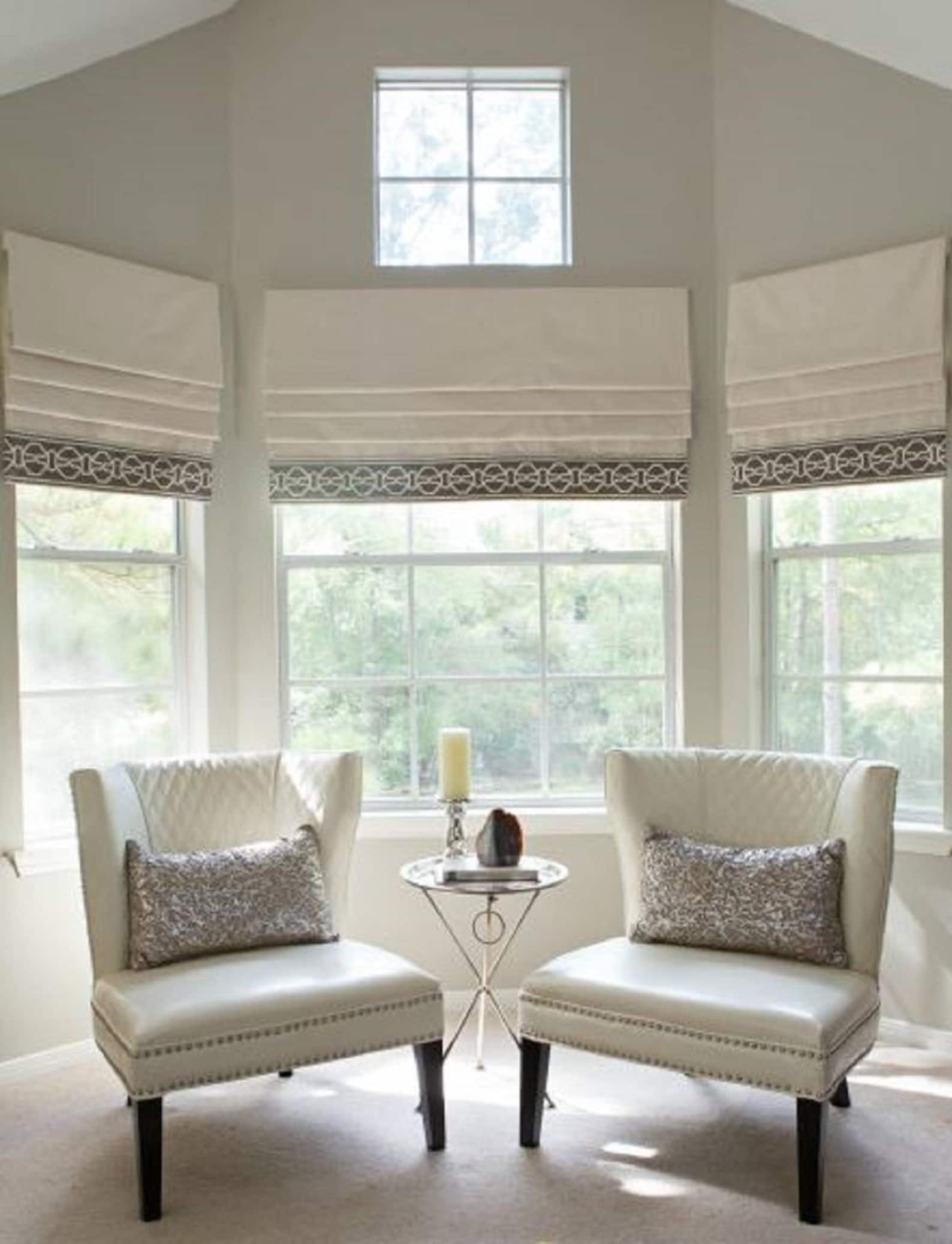 Custom Flat Stationary Roman Shade or Valance Priced per Linear Ft. - Etsy