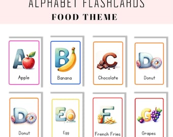 Printable ABC Food Flashcards: A Collection of 26 Colorful Cards ...