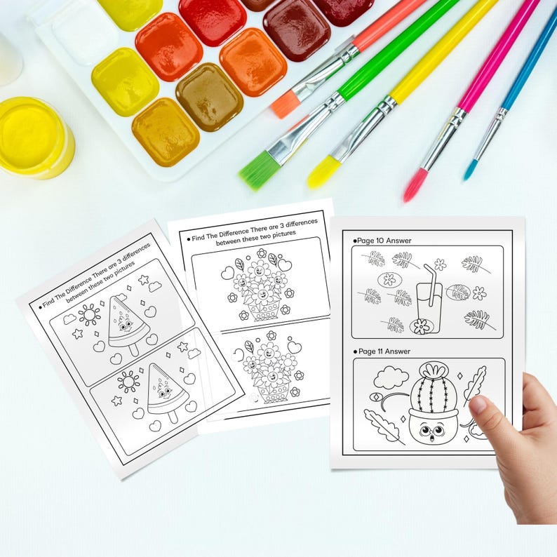 Spot the Differences Activity Book: 50 Pages of Fun Puzzles (printable ...