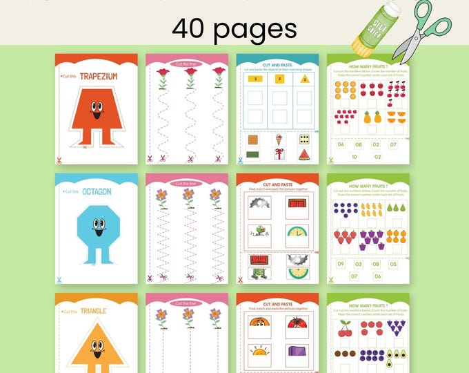 Printable Cut and Paste Activity, Girl Face Assembly Kit, Crafts for ...