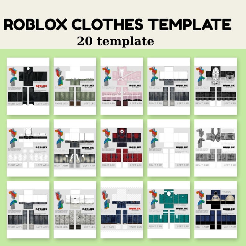 20 Gaming Avatar Outfits | Roblox Compatible Clothing Templates ...