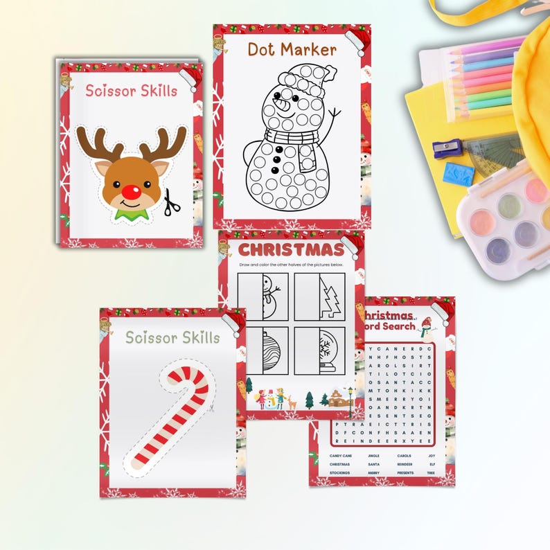 Christmas Activity Book for Kids | 100 Pages Printable Worksheets ...