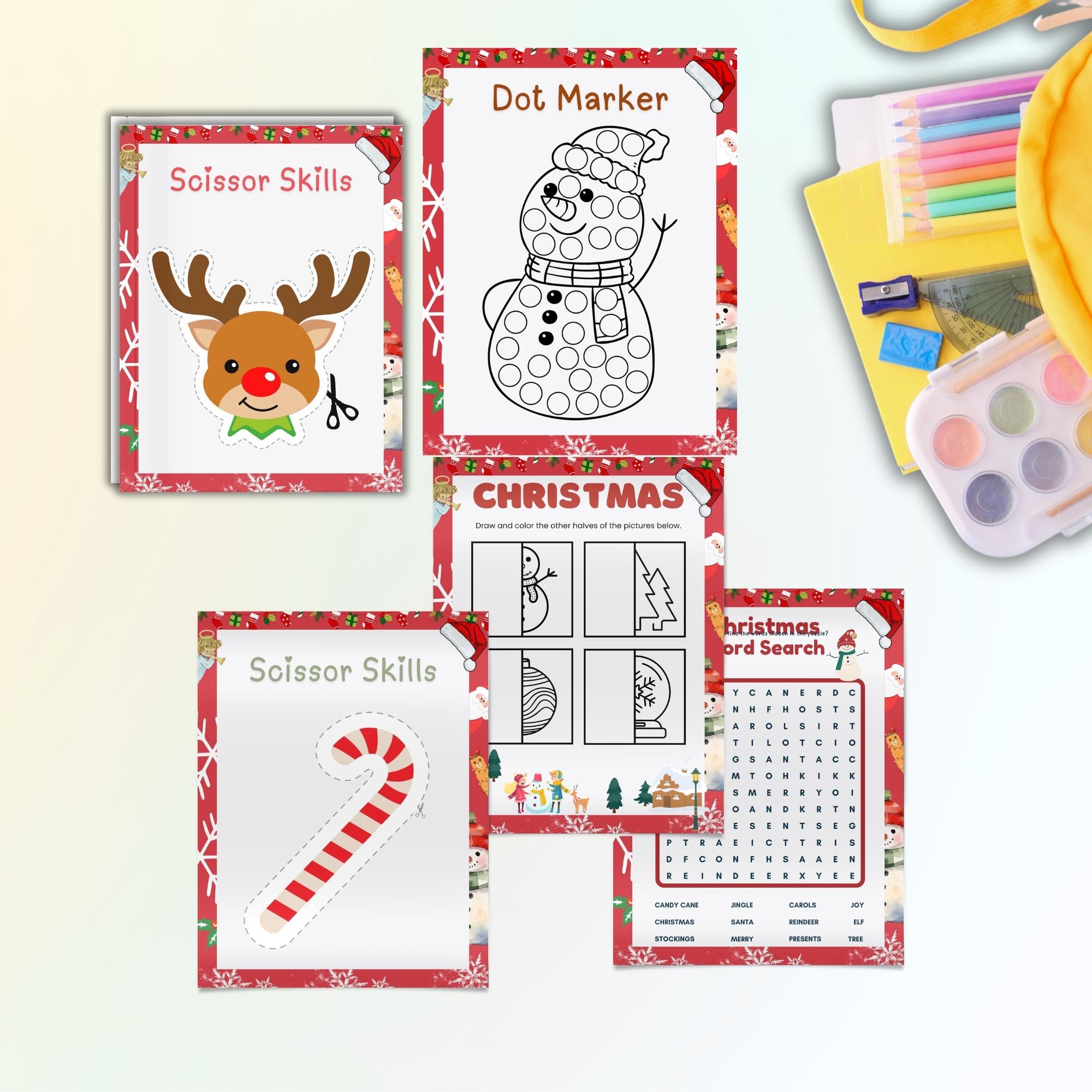 Christmas Activity Book for Kids | 100 Pages Printable Worksheets ...